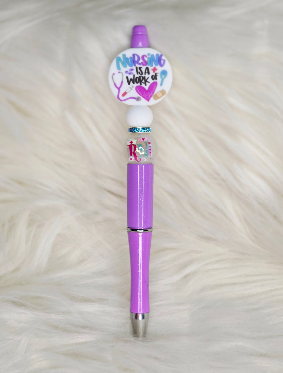 Nursing is a Work of Heart Beaded Pen – Self Expression by Amanda